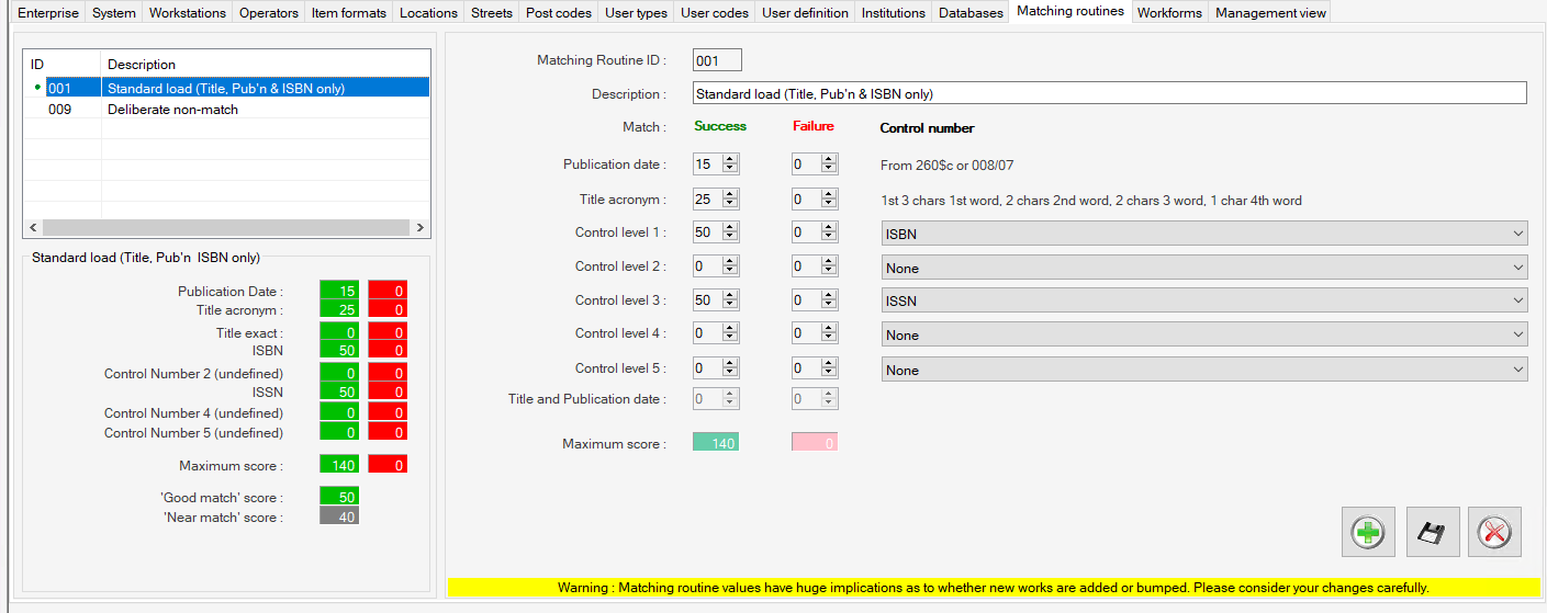 System Parameters Screen – Desktop – Aurora Information Technology