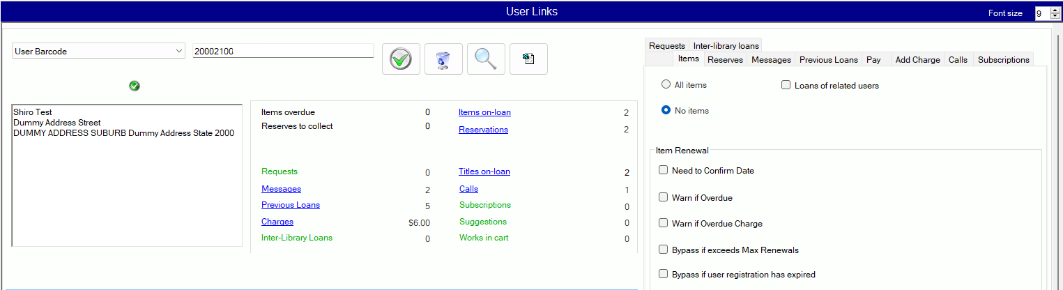 User Links screen – Desktop – Aurora Information Technology