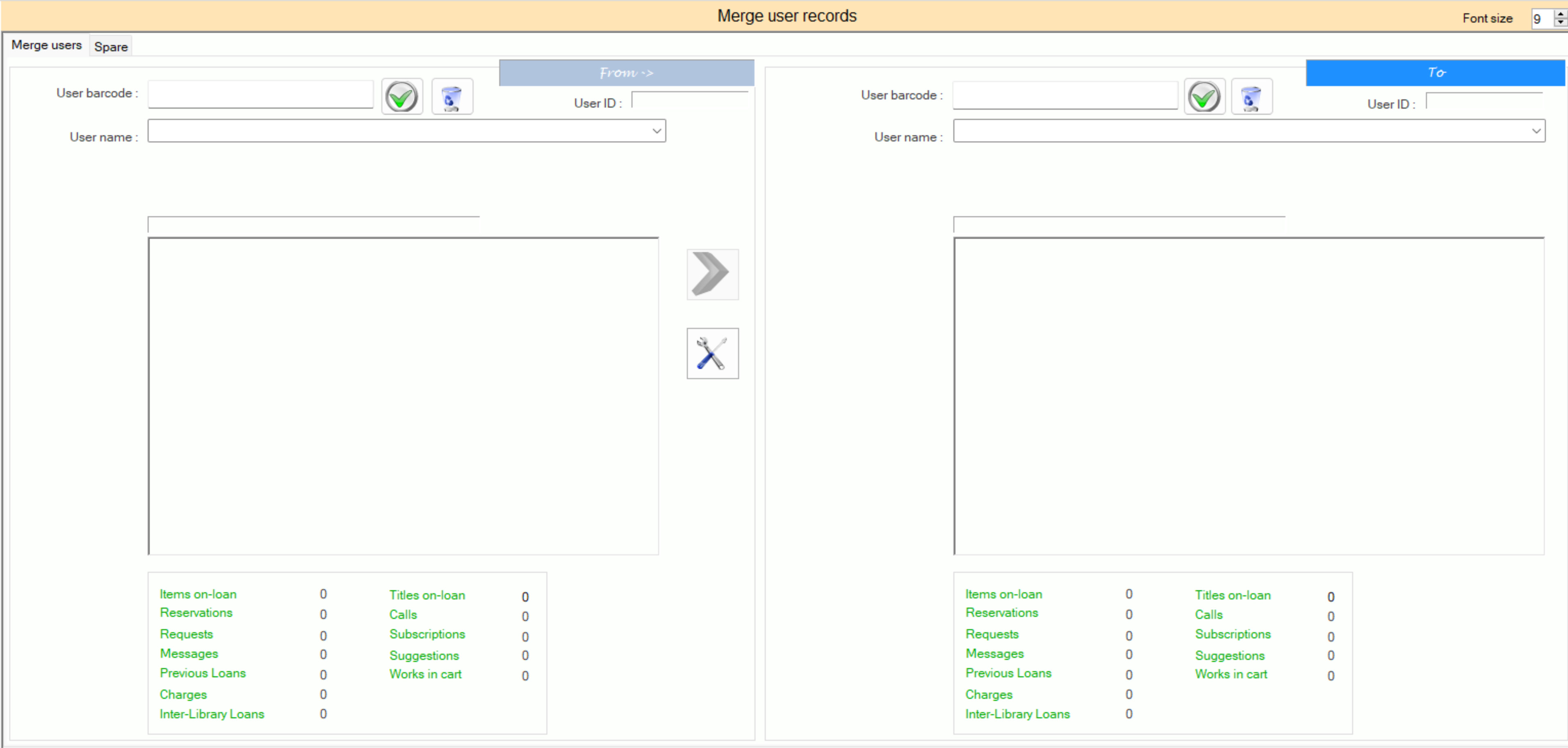 User Merge Screen – Desktop – Aurora Information Technology