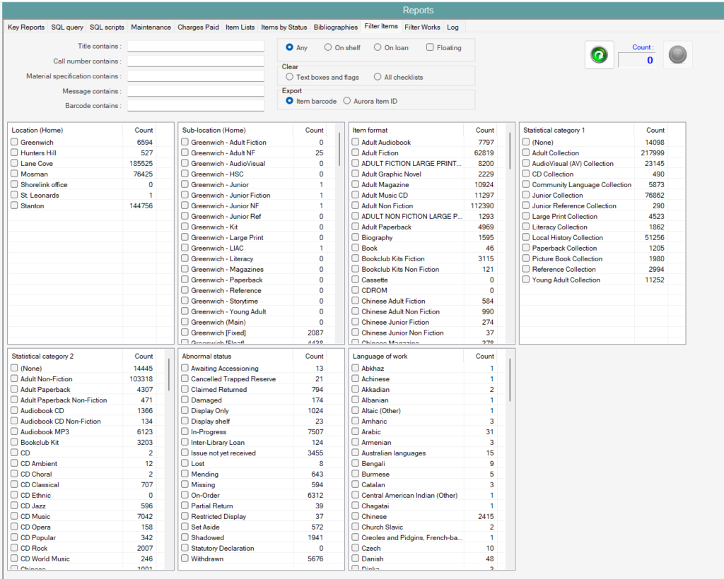 Key Reports Screen – Desktop – Aurora Information Technology