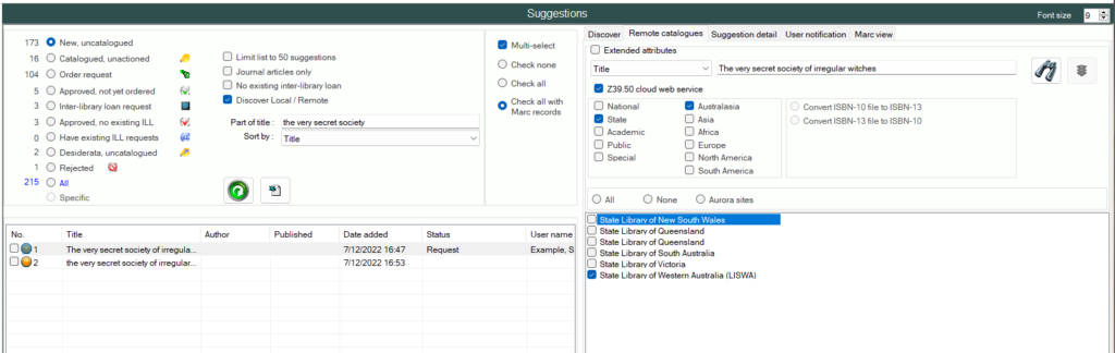 Suggestions Screen – Desktop – Aurora Information Technology