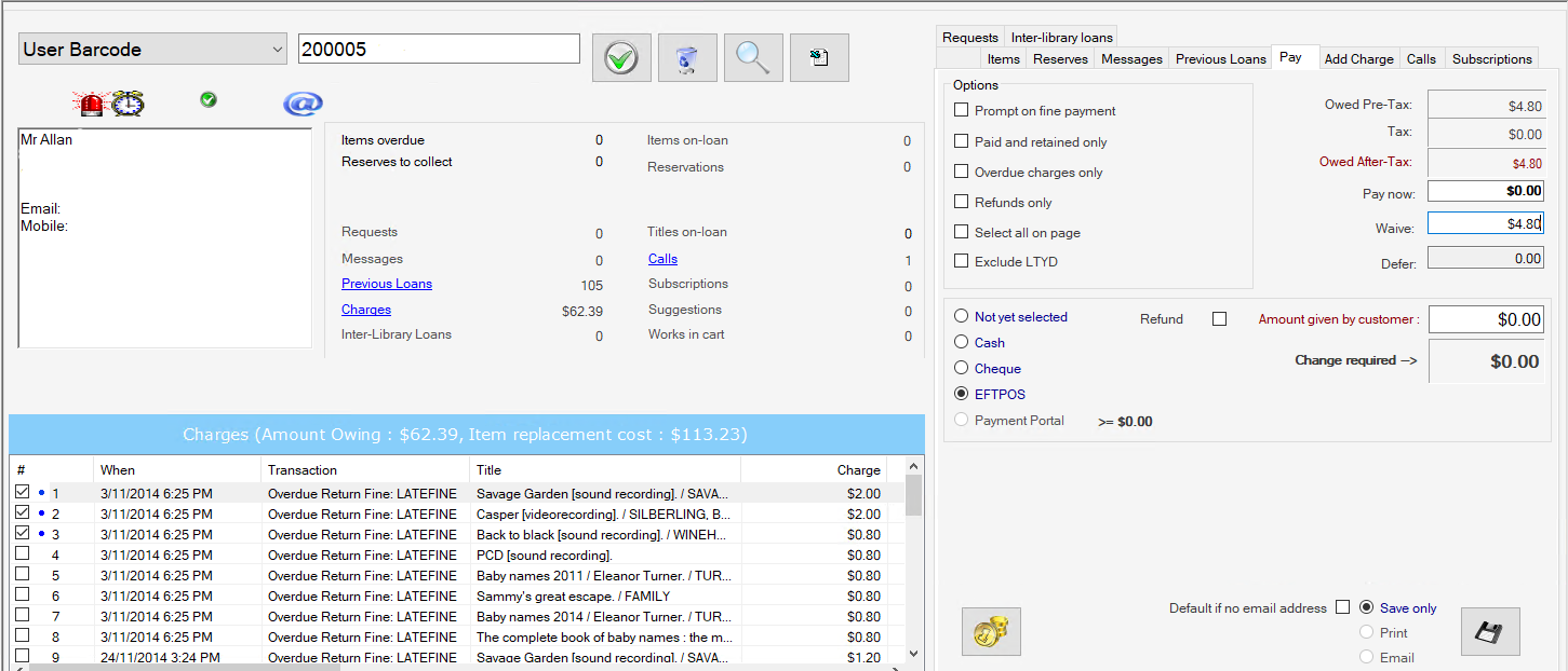 How to | Waive a charge – Desktop – Aurora Information Technology